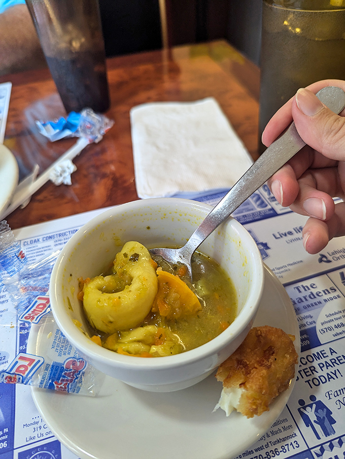 A humble bowl of soup that punches way above its weight class, with tender vegetables swimming in broth that tastes like someone's grandmother supervised its creation.