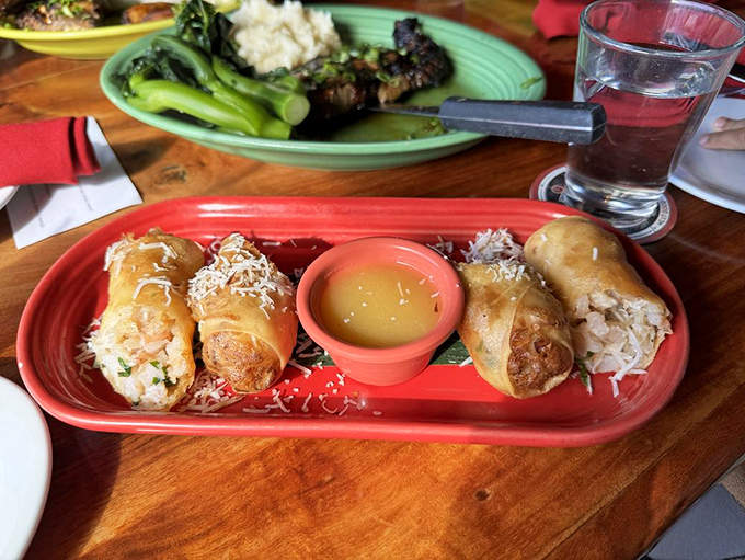 These crispy coconut shrimp rolls aren't just appetizers—they're little tropical flavor bombs that'll have you plotting how to order more without looking greedy.