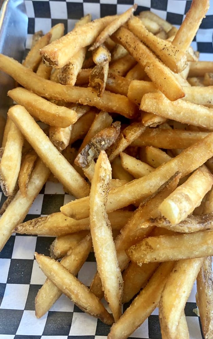 These aren't just fries; they're potato architecture&mdash;crispy exteriors protecting fluffy interiors like edible treasure chests. 