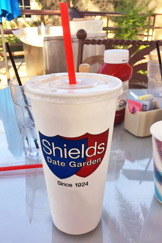 The legendary date shake in all its glory! This creamy concoction has launched a thousand road trips to Indio&mdash;worth every mile.