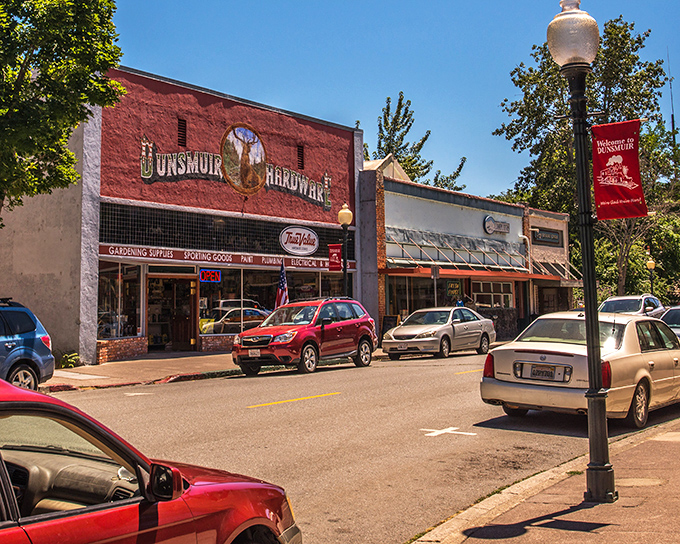 Dunsmuir Hardware's iconic storefront reminds us of when "Google it" meant asking the knowledgeable local shopkeeper for exactly what you needed.