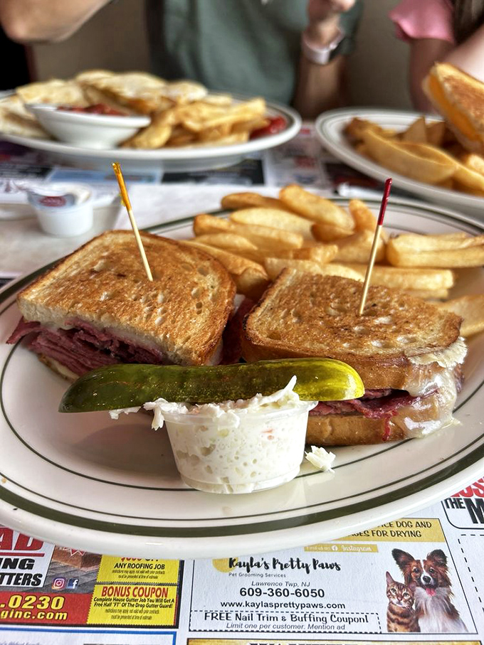 The perfect deli sandwich doesn't exi&mdash; Oh wait, here it is! Golden-toasted bread, piled high with meat, complete with the mandatory pickle spear sidekick.