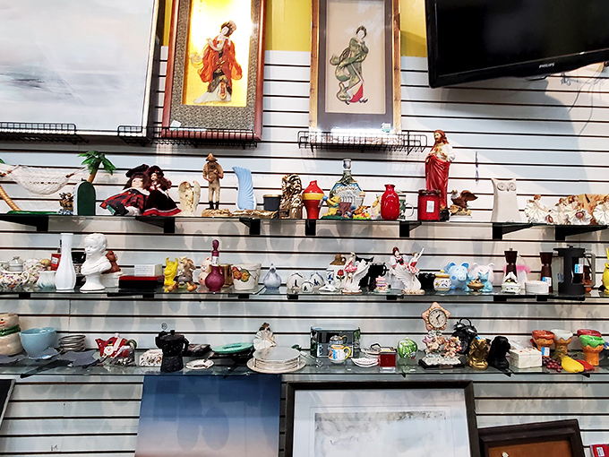 A curated chaos of collectibles showcases the universal truth that one generation's kitsch becomes another's sought-after vintage treasure.