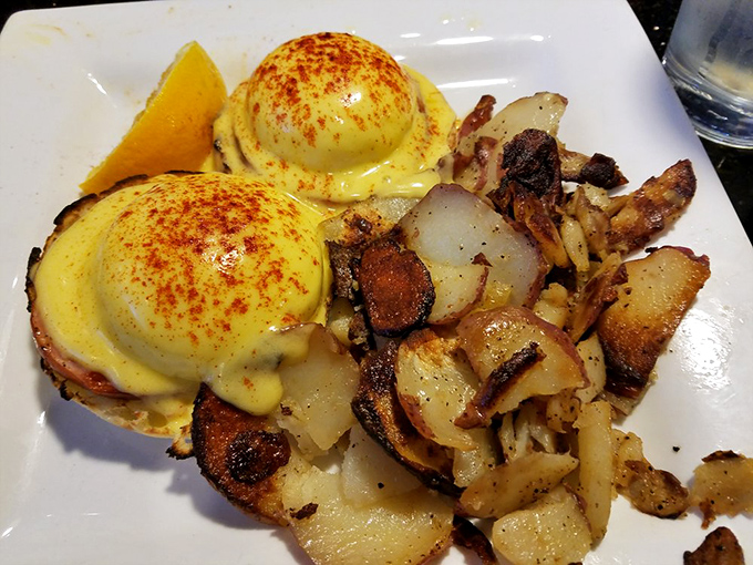 Eggs Benedict: where breakfast meets architectural precision. Those perfectly poached eggs deserve their own Florida real estate listing.