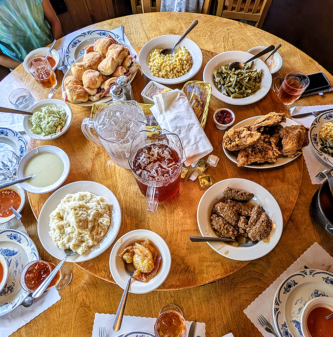 A table that tells the whole story&mdash;this isn't a meal, it's a family reunion where everybody's invited and nobody leaves hungry.