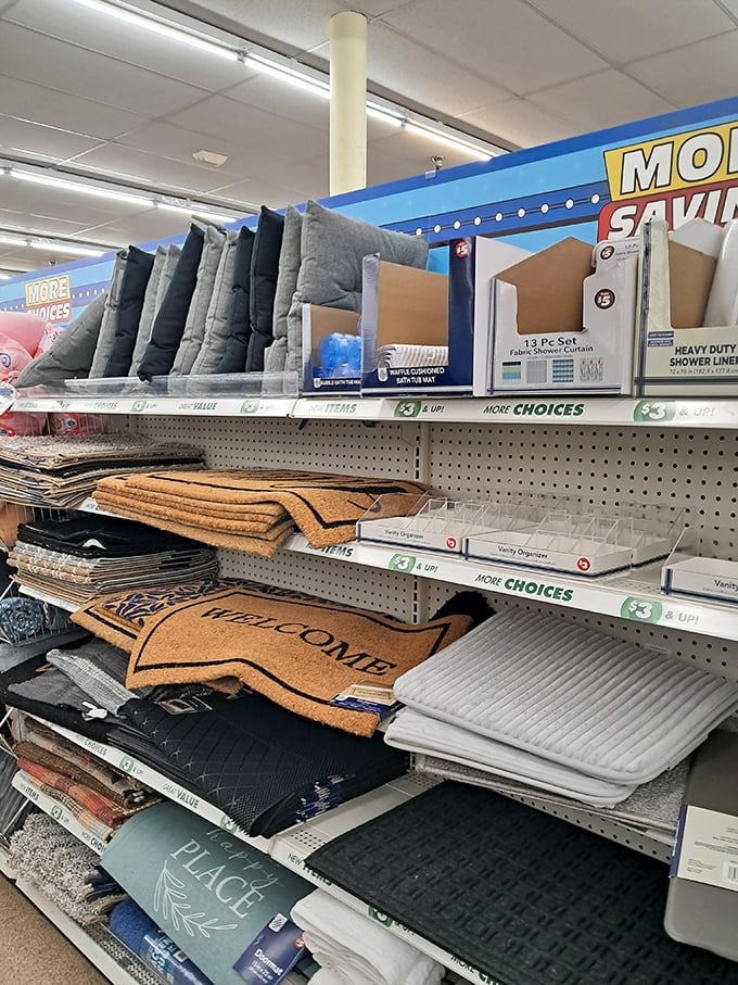 Welcome mats and bathroom rugs in designs ranging from "tastefully neutral" to "I definitely have opinions about decor."