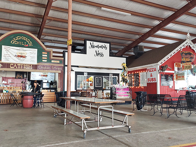 Food court nirvana where diet plans go to die. The smell alone is worth the trip, calories be damned.