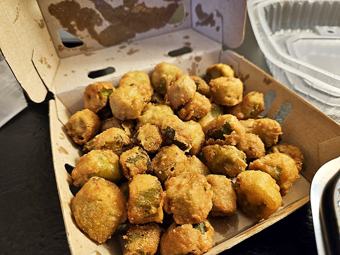 Little golden nuggets of Southern joy. Fried okra—the vegetable that converted a thousand skeptics into true believers of the transformative power of a fryer.