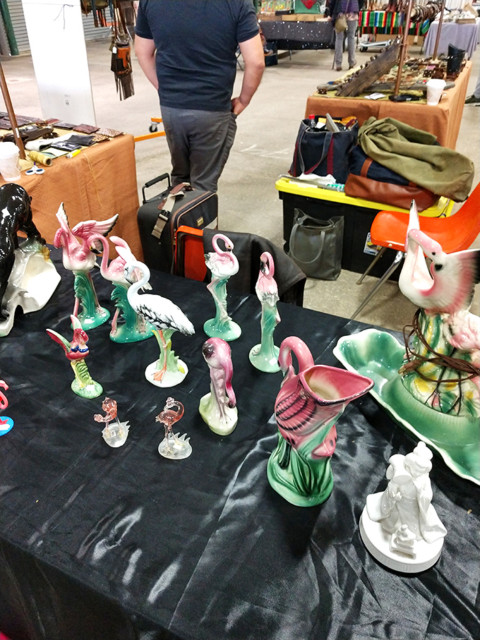 From kitsch to collectible, the market's displays showcase everything from mid-century treasures to items that make you wonder, "Who bought this the first time around?"