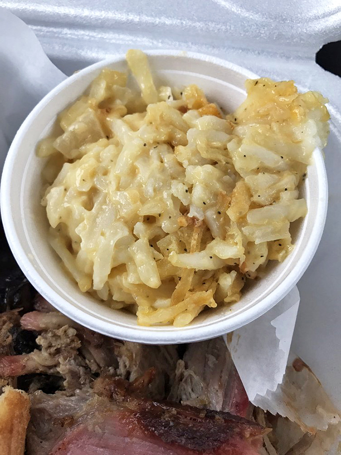 Mac and cheese that doesn't apologize for its indulgence &ndash; creamy, rich, and the perfect companion to any smoked meat.