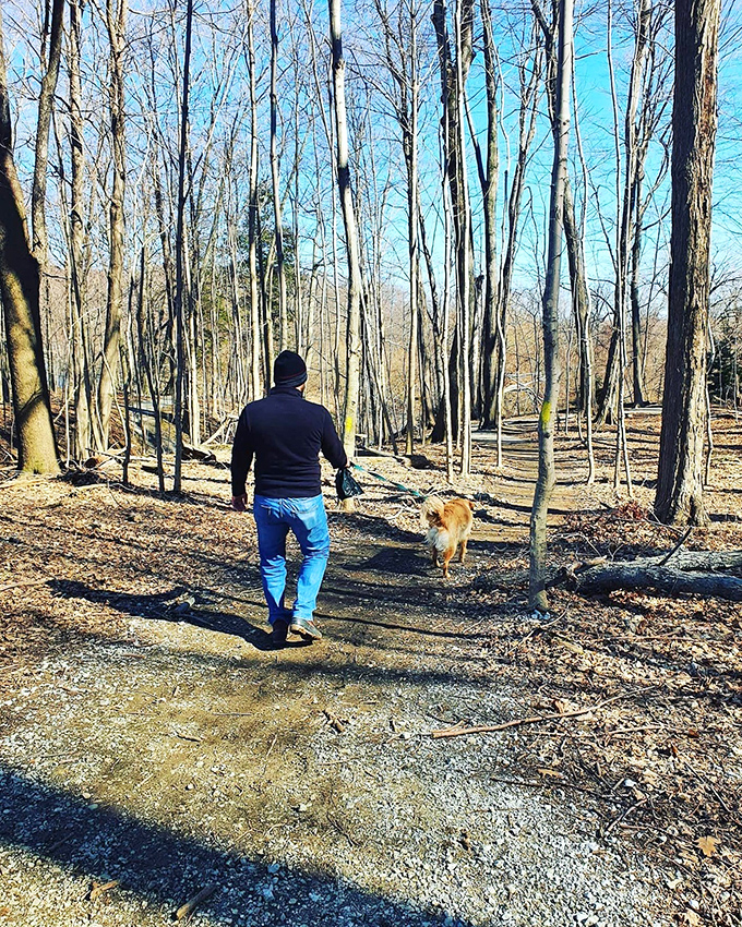 Sunday strolls with your four-legged hiking partner. This trail offers both exercise and therapy&mdash;the original wellness program.