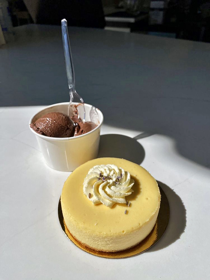 Honey lavender cheesecake meets gelato&mdash;a dessert power couple that proves sometimes the best relationships are the unexpected ones.