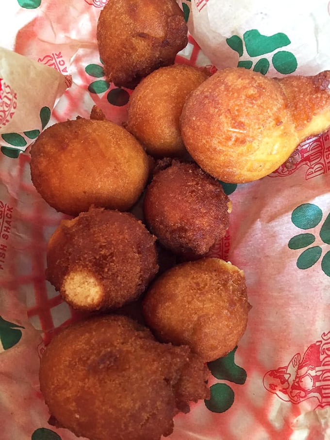 Hushpuppies so perfectly golden they deserve their own trophy case&mdash;crispy outside, tender inside, and worth every single calorie.