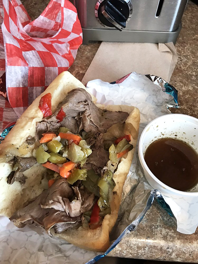 This isn't just a sandwich&mdash;it's an Italian beef masterpiece with giardiniera vegetables that transports you straight to Chicago without the airfare.