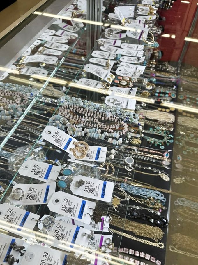 Behind glass cases lie sparkling possibilities that could make any jewelry box feel suddenly inadequate.