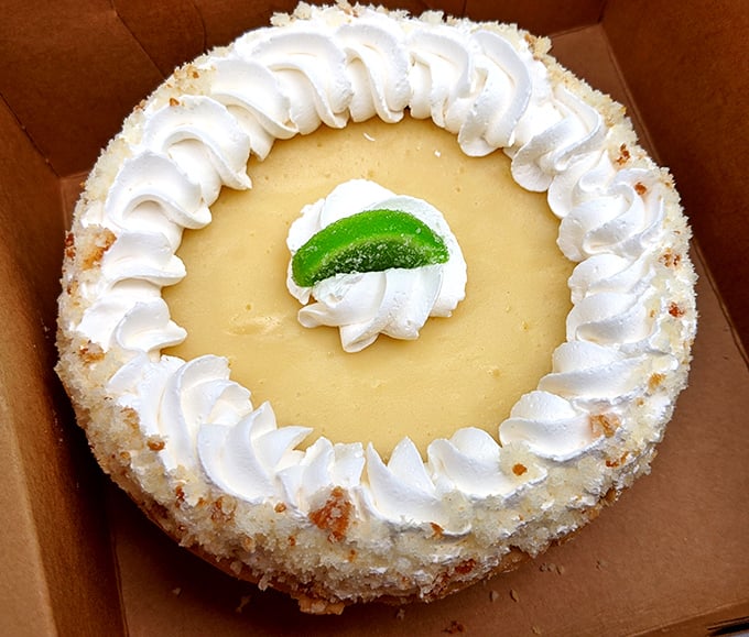 Key lime pie that strikes the perfect balance between sweet and tart &ndash; topped with a lime slice that's basically saying, "Yes, I'm the real deal."
