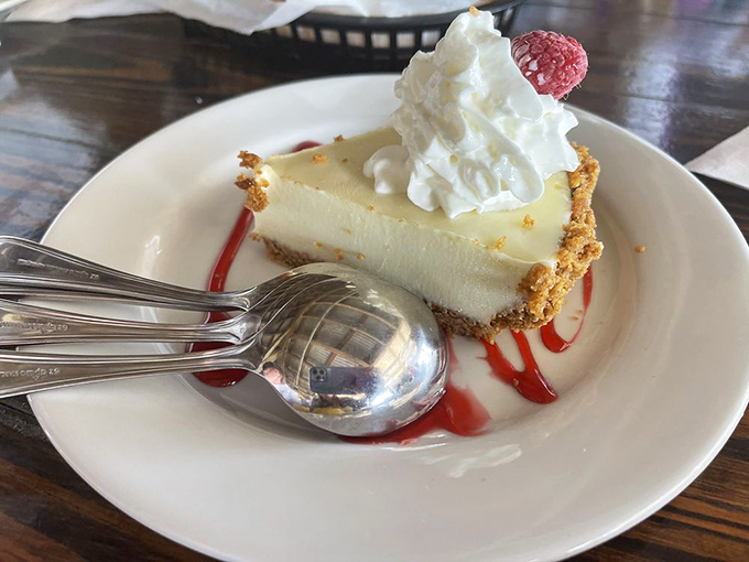 Key lime pie that strikes that perfect balance between tart and sweet&mdash;the kind that makes you consider ordering a second slice before finishing the first.