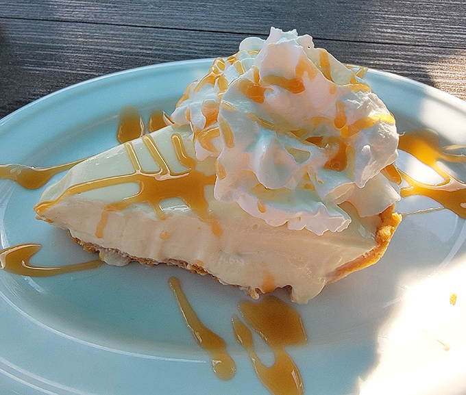 Key lime pie that strikes the perfect balance between sweet and tart&mdash;topped with whipped cream and caramel drizzle that makes Florida proud.