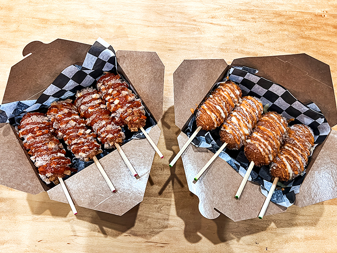 These aren't your state fair corn dogs &ndash; Good Chicken's Korean-inspired creations elevate the humble hot dog to art form status.