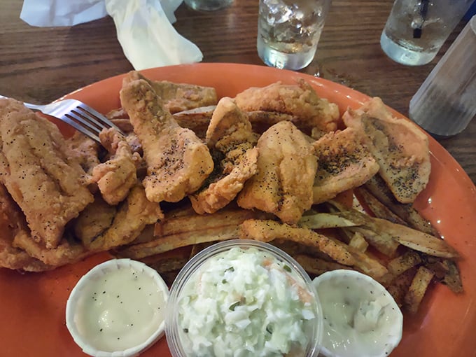 Lake Erie's finest yellow perch, hand-breaded and fried to the exact shade of "remember this meal forever" gold. Diet plans, beware.