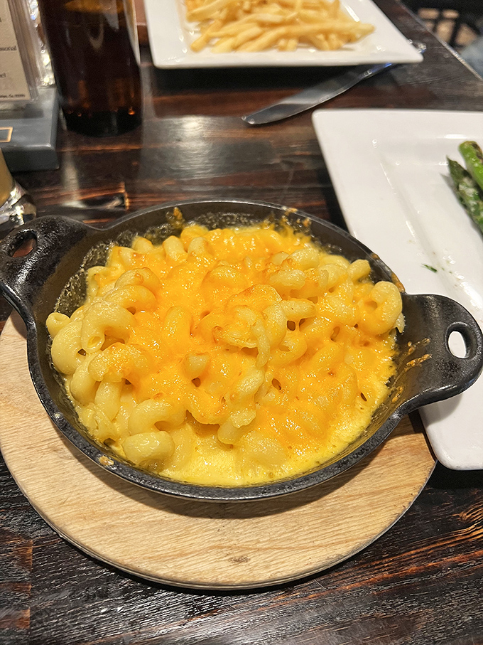 Mac and cheese that doesn't apologize for being exactly what it is &ndash; a bubbling cauldron of childhood nostalgia upgraded for your adult palate.