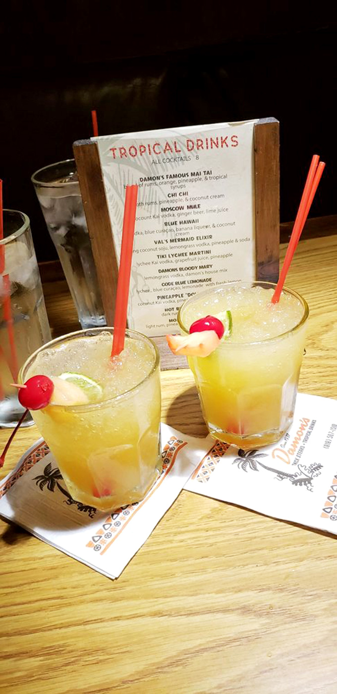 Mai Tais that transport you to a beach sunset, even if your actual view is just the Glendale parking lot. Tiny umbrellas make everything better.