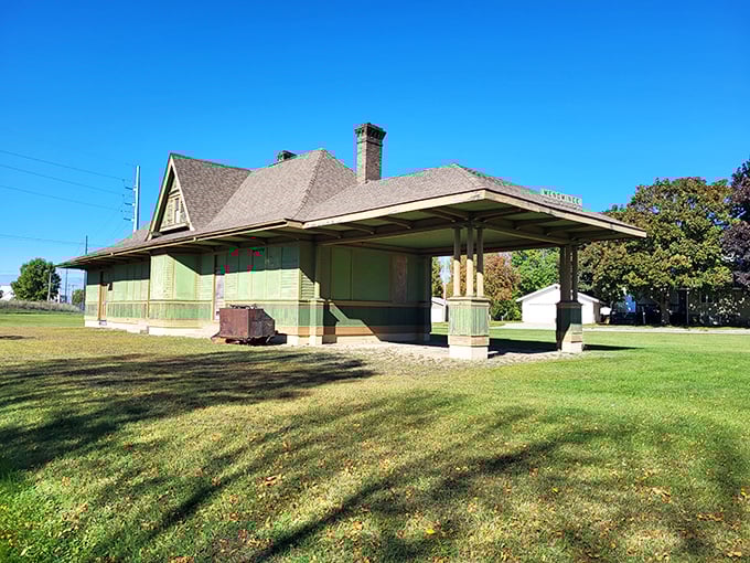 All aboard for nostalgia &ndash; this vintage train depot whispers of travelers and telegrams from a slower, more deliberate era.