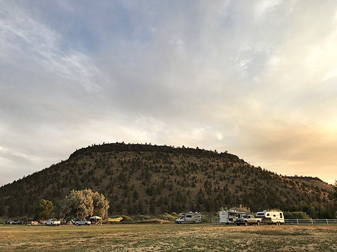 Nature's amphitheater surrounds Prineville, where camping under vast skies offers front-row seats to the greatest show on earth.