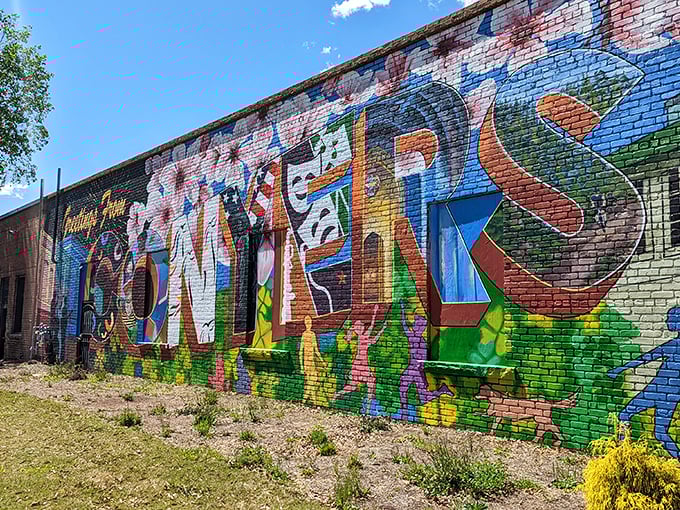 Street art that doesn't require a degree in abstract expressionism to understand. Conyers' murals tell stories that don't need Instagram filters to look good.