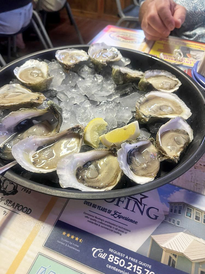 Raw oysters on ice&mdash;nature's perfect appetizer. Just a squeeze of lemon, maybe a dash of hot sauce, and you're experiencing the Gulf one slurp at a time.