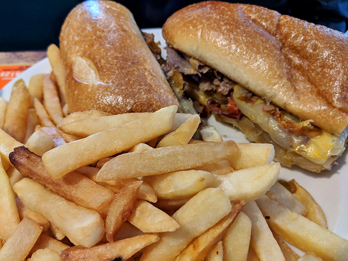 The Philly sandwich that launched a thousand cravings. Golden fries and melted cheese make this lunch worth getting out of bed for.