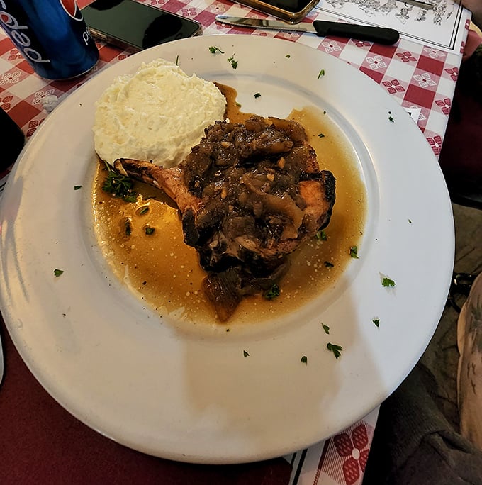 Sweet potato mash, Brussels sprouts with bacon, and a steak with scallops&mdash;proof that in rural Illinois, surf and turf isn't just coastal cuisine.