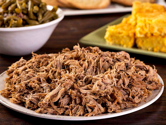Pulled pork that doesn't need fancy introduction&mdash;just a fork, maybe a napkin, and the willingness to make those little "mmm" noises in public.