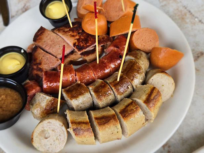 A sausage sampler that speaks the universal language of deliciousness. These wursts aren't just food&mdash;they're edible ambassadors from Deutschland.