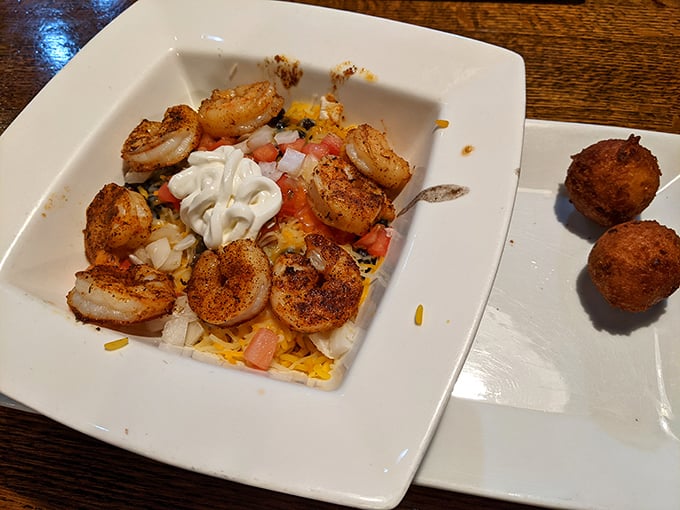 Perfectly seared shrimp atop a colorful bed of ingredients. This dish doesn't just feed the stomach&mdash;it feeds the soul and the Instagram account.