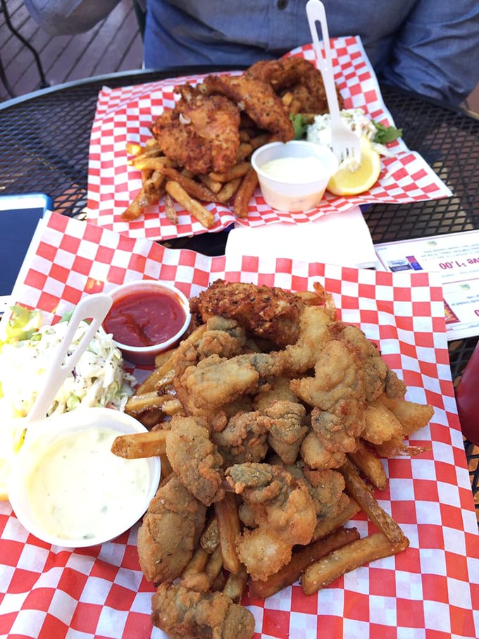 A seafood platter that would make Neptune himself jealous. Proof that sometimes the best seafood isn't found at white-tablecloth establishments.