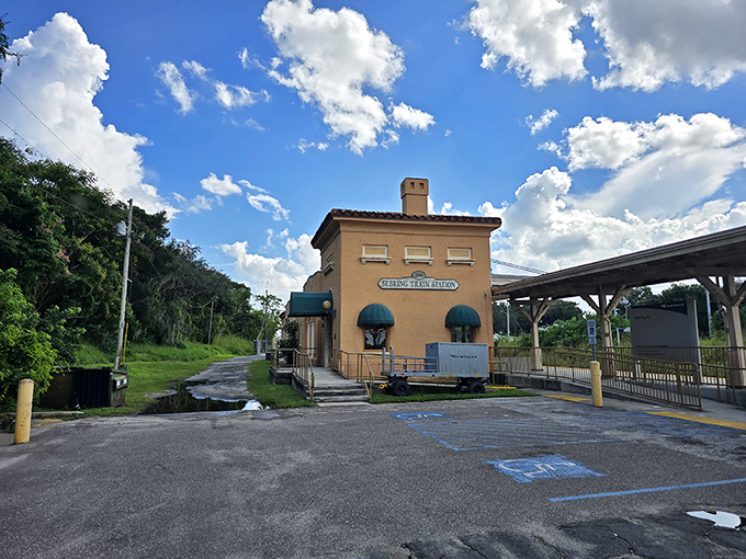 The historic Sebring train station stands as a reminder of simpler times, when travel was an event and retirement funds weren't consumed by baggage fees.