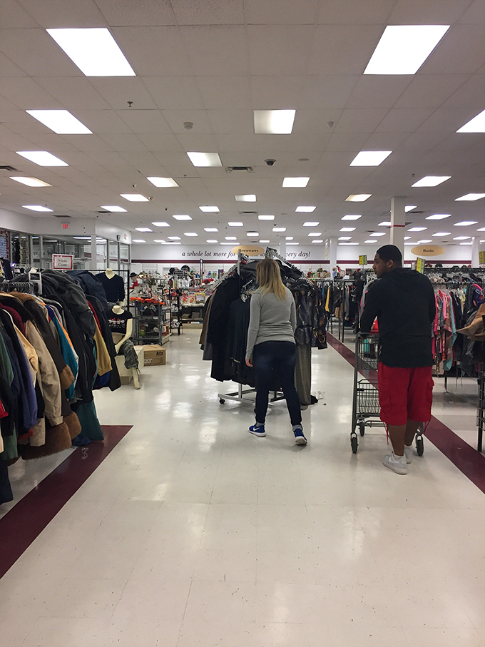 Fellow treasure hunters on the prowl. The unspoken camaraderie of thrift shoppers is like being in a secret club where everyone wins.