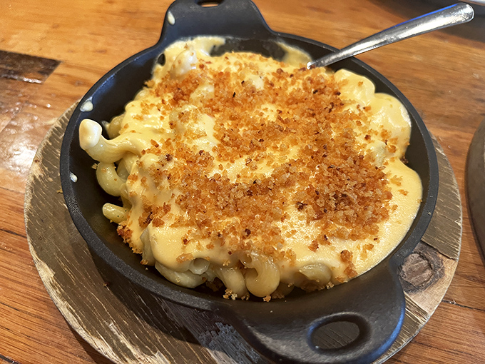 Cheese pulls for days! This cast-iron vessel of mac and cheese isn't just a side dish&mdash;it's the main event that's launched a thousand Instagram posts.