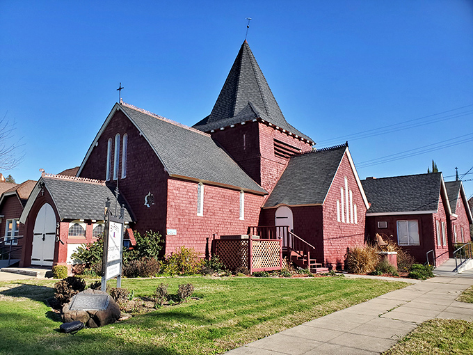 St. Peter's Episcopal Church brings a touch of Gothic charm to Red Bluff, proving that spiritual architecture needn't break the heavenly bank.