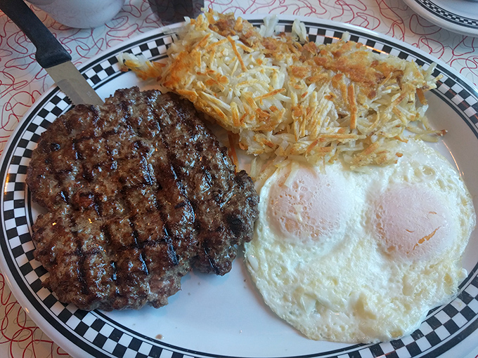 This isn't just steak and eggs; it's the breakfast of champions who understand life's too short for green smoothies.