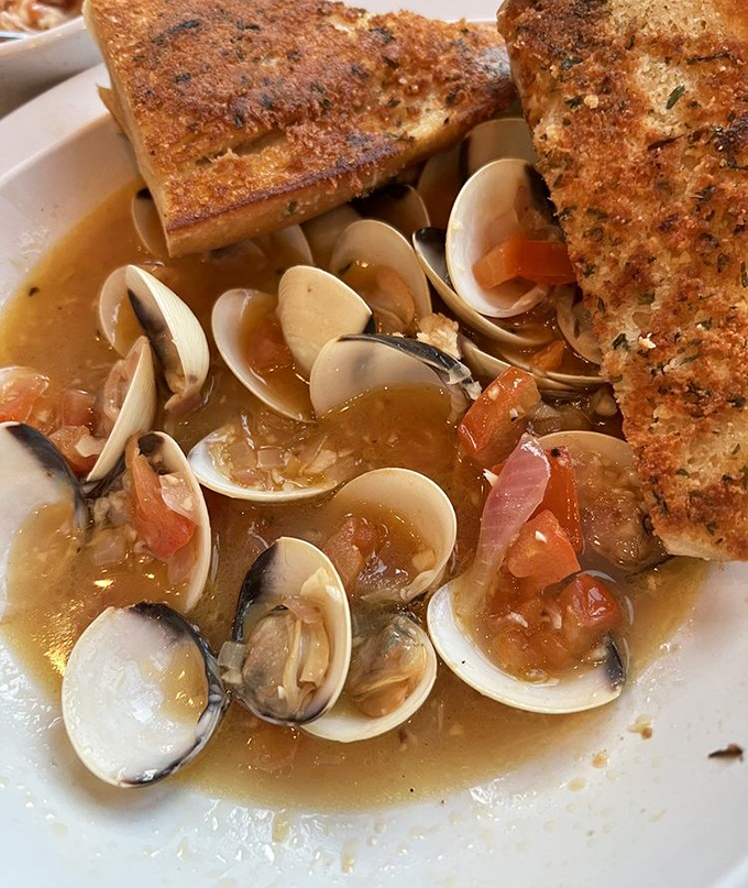 These steamed clams aren't just dinner&mdash;they're tiny ocean jewels bathing in a broth so good you'll contemplate drinking it straight from the bowl.
