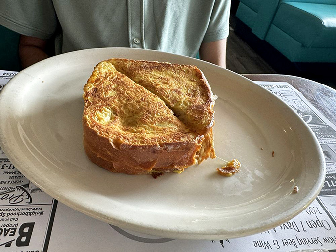 Stuffed French toast so decadent it should come with a warning label and maybe a small parade.
