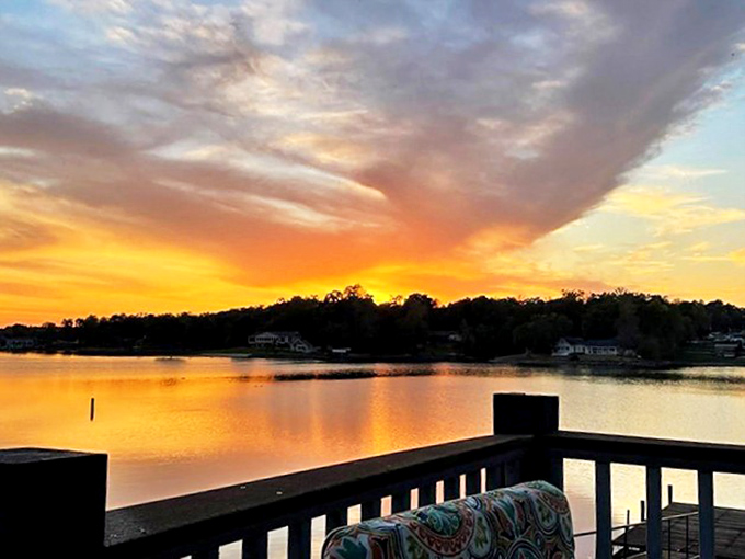 Lake Russell's sunset transforms the ordinary into the extraordinary. Who needs expensive beach resorts when this kaleidoscope of color is in your backyard?
