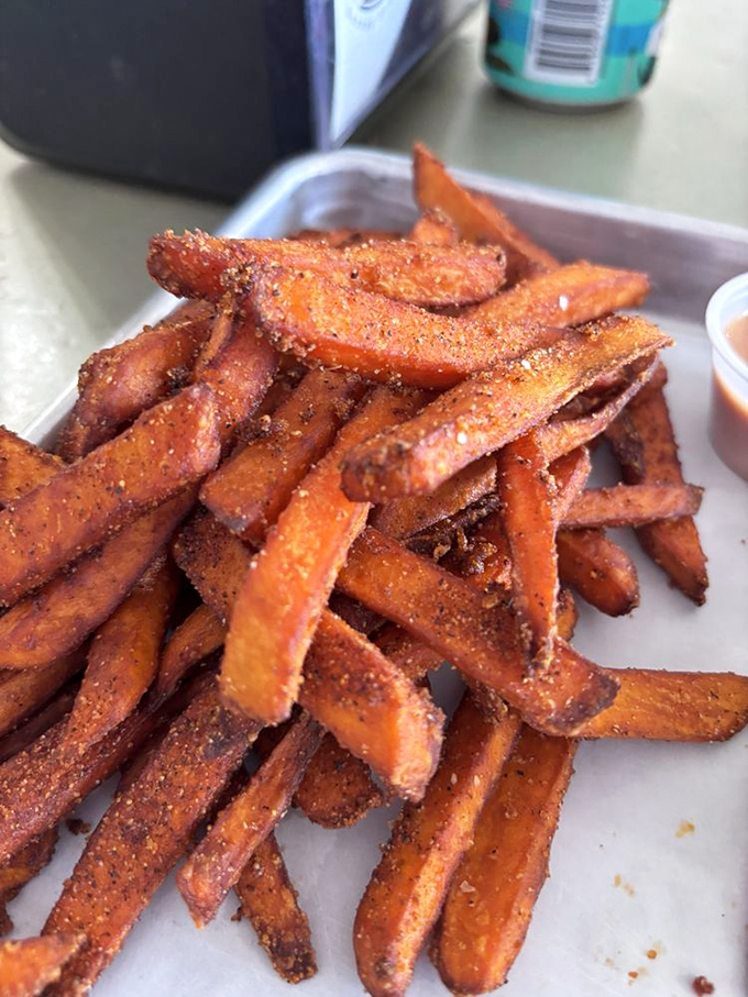 Sweet potato fries that strike the perfect balance between crispy exterior and tender interior &ndash; nature's candy in savory form