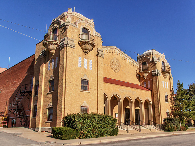 The Sweetwater Municipal Auditorium's magnificent architecture reminds us that small towns once built temples to culture, not just convenience stores.