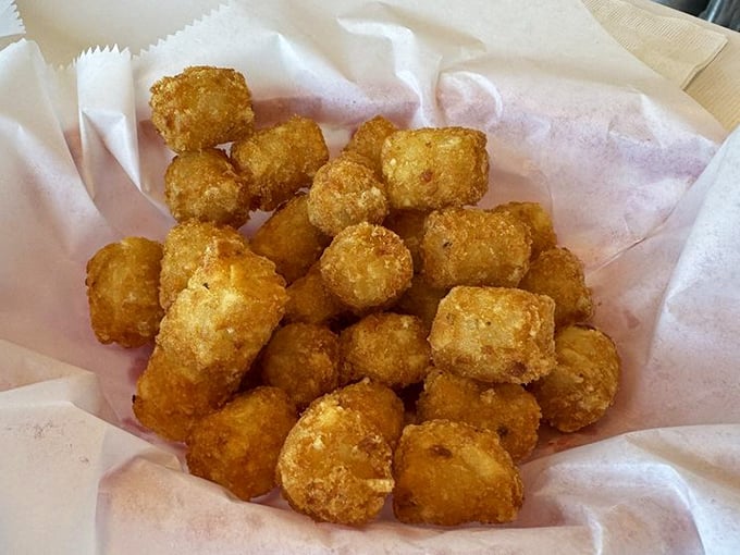 These tater tots aren't just crispy potato nuggets; they're little golden treasure chests of comfort and joy.