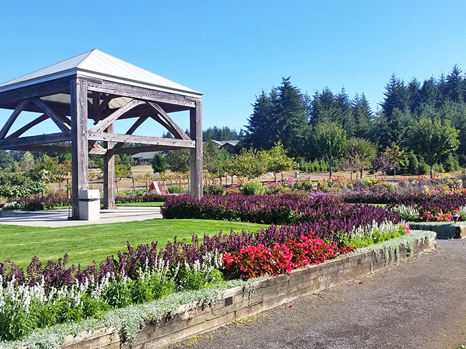 Garden paradise or botanical wonderland? The Oregon Garden's vibrant blooms create a color palette that would make Monet reach for his paintbrush.
