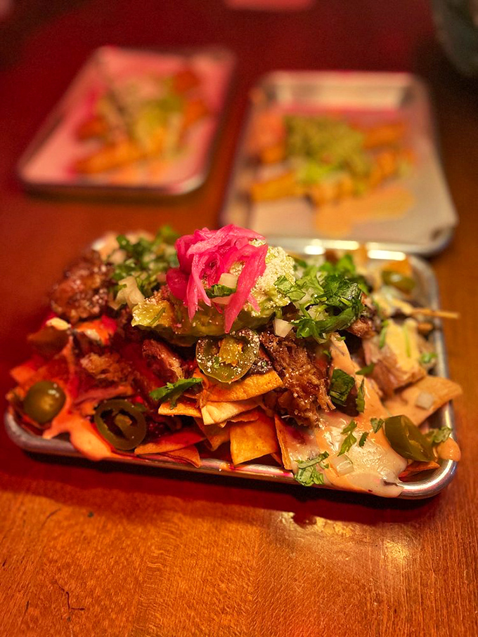 These nachos aren't just tipsy&mdash;they're doing the full salsa dance on your taste buds. The meat-to-cheese-to-chip ratio is mathematical perfection.