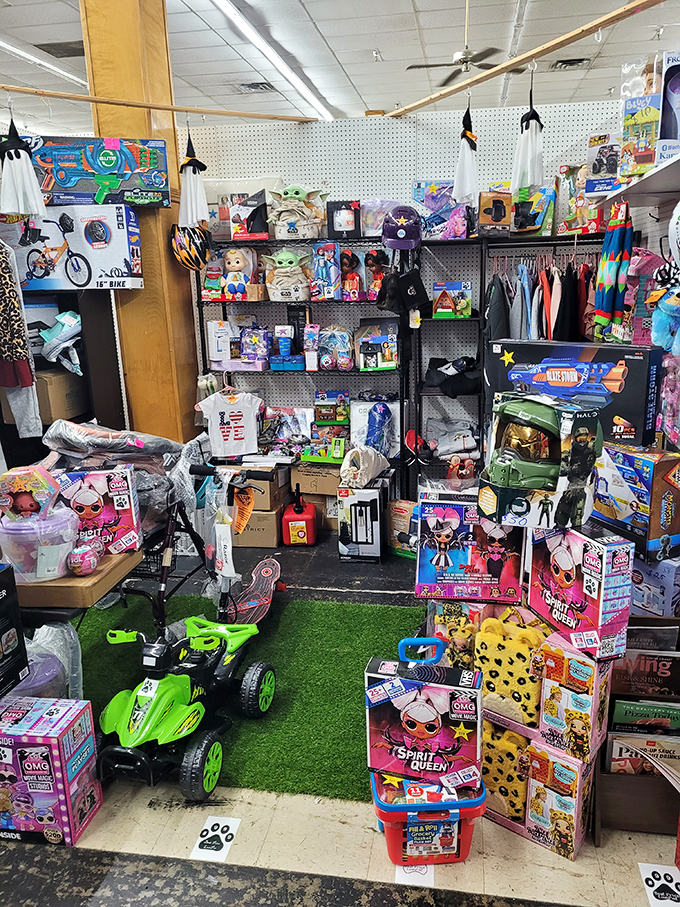 Toy paradise or parent's wallet nightmare? Either way, this booth has enough childhood joy to fill a playroom twice over.